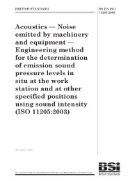 Acoustics - Noise emitted by machinery and equipment - Engineering method for the determination ...