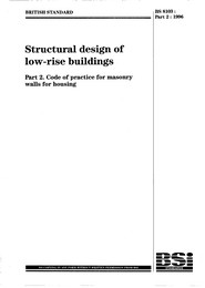 Structural design of low-rise buildings. Code of practice for masonry ...