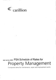 PSA schedule of rates for property management: composite items for ...
