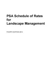 PSA schedule of rates for landscape management. 4th edition (Superseded ...