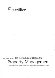 PSA schedule of rates for property management: composite items for ...