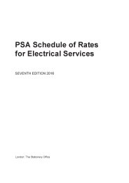 PSA Schedule of rates for electrical services. 7th edition - The ...