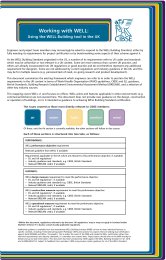 Working with WELL: using the WELL building tool in the UK - The ...