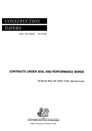 Contracts under seal and performance bonds - The Construction ...