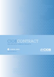 CIOB contract for use with complex projects. General index - The ...