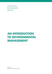 Construction environmental manual. Section 01: An introduction to ...