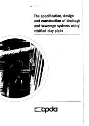 Specification, design and construction of drainage and sewerage systems ...