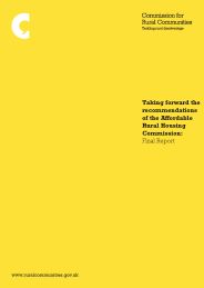 Taking forward the recommendations of the Affordable Rural Housing Commission: final report ...