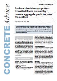 Surface blemishes on power-trowelled floors caused by coarse aggregate ...