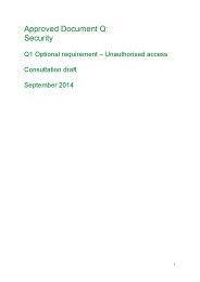 Approved Document Q: Security - Q1 Optional requirement - Unauthorised ...