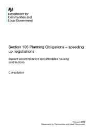 Section 106 planning obligations – speeding up negotiations. Student ...