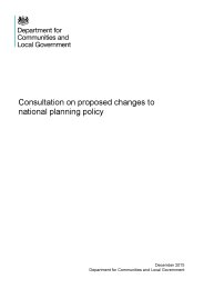 Consultation on proposed changes to national planning policy - The ...