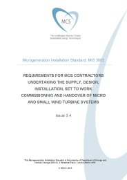 Microgeneration installation standard: Requirements for MCS contractors undertaking the supply ...