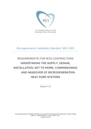 Microgeneration installation standard: Requirements for MCS contractors undertaking the supply ...