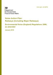 Noise action plan: railways (including major railways). Environmental ...