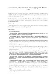 Groundwater (water framework directive) (England) direction 2014 - The ...