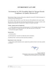 Environment act 1995 (feasibility study for nitrogen dioxide compliance ...