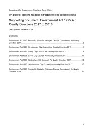 Environment Act 1995 air quality directions 2017 to 2018 - The ...