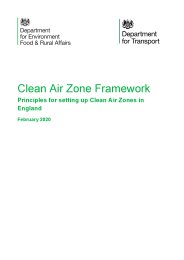 Clean air zone framework - principles for setting up clean air zones in ...