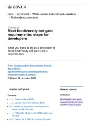 Meet biodiversity net gain requirements: steps for developers - The ...