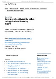 Calculate biodiversity value using the biodiversity metric - The Construction Information Service