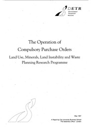 Operation of compulsory purchase orders - The Construction Information ...