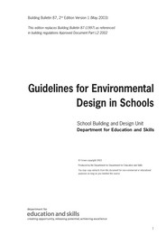 Guidelines for environmental design in schools. 2nd edition - The ...