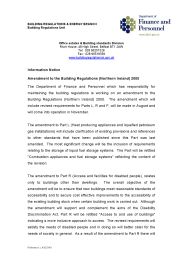 Information notice. Amendment to the Building regulations (Northern ...