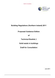 Building regulations (Northern Ireland) 2011: Proposed guidance edition ...