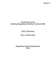 Amendment of the Building regulations (Northern Ireland) 2000 - Part D ...