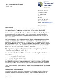 Consultation on proposed amendment of Technical Booklet B - The ...