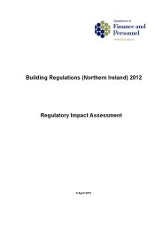 Building regulations (Northern Ireland) 2012 - regulatory impact ...
