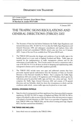 Traffic signs regulations and general directions (TSRGD) 2002 ...