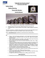 Guidelines for the installation of anti drop safety brake devices for ...