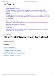 Guidance. New build warranties factsheet - The Construction Information ...