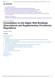 Consultation on the higher risk buildings (Descriptions and ...