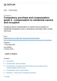 Compulsory purchase and compensation: guide 4 - compensation to ...