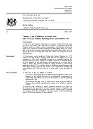 Changes of use of buildings and other land: the town and country ...