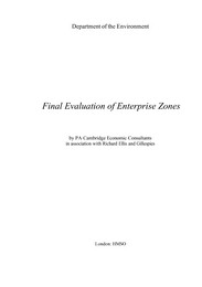 Final evaluation of Enterprise Zones. Section 4 - Enterprise zones and ...