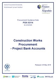 Construction works procurement - project bank accounts (as amended ...