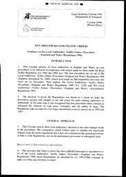 New procedures for traffic orders - The Construction Information Service