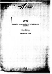 Products standards: Lifts: Guidance notes on the EC Lifts directive 95 ...