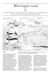 Waterlogged wood - guidelines on the recording, sampling, conservation ...