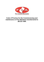 Code of practice for the commissioning and maintenance of fire blankets ...