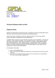 Gypsum dust - The Construction Information Service