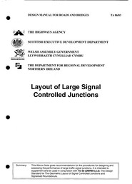 Road Geometry. Junctions. Layout of large signal controlled junctions ...