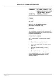 Highway structures: Approval procedures and general design. General design. Design of FRP ...
