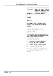 Highway structures: Approval procedures and general design. General design. General principles ...