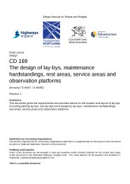 Road layout. Design. Design of lay-bys, maintenance hardstandings, rest ...
