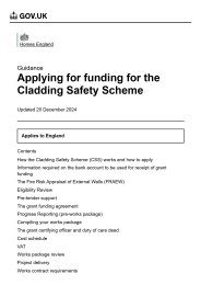 Applying for funding for the cladding safety scheme - The Construction ...
